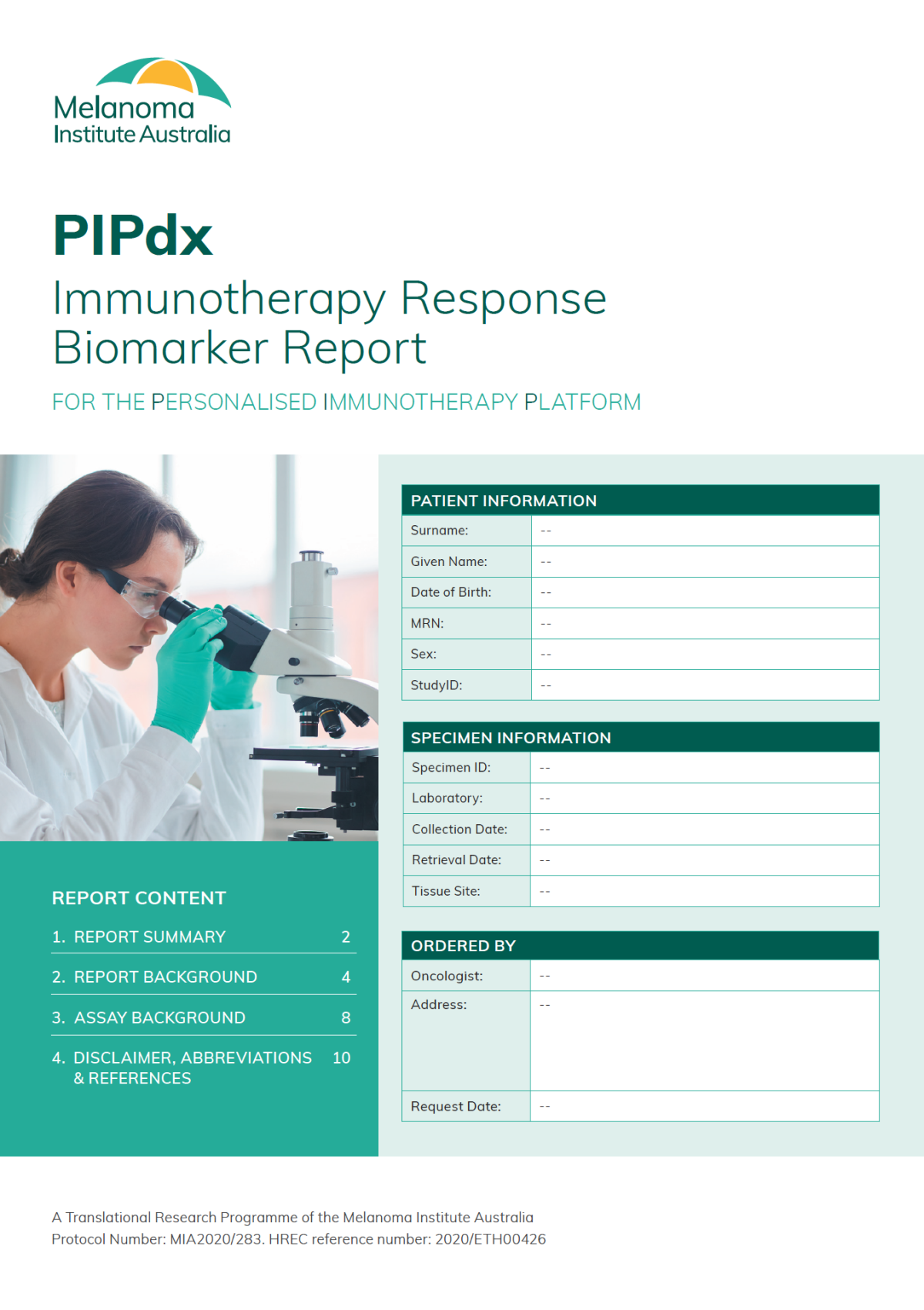 Personalised Immunotherapy Platform (PIP) – Melanoma Institute Australia