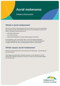 Acral Melanoma | Melanoma Institute Australia